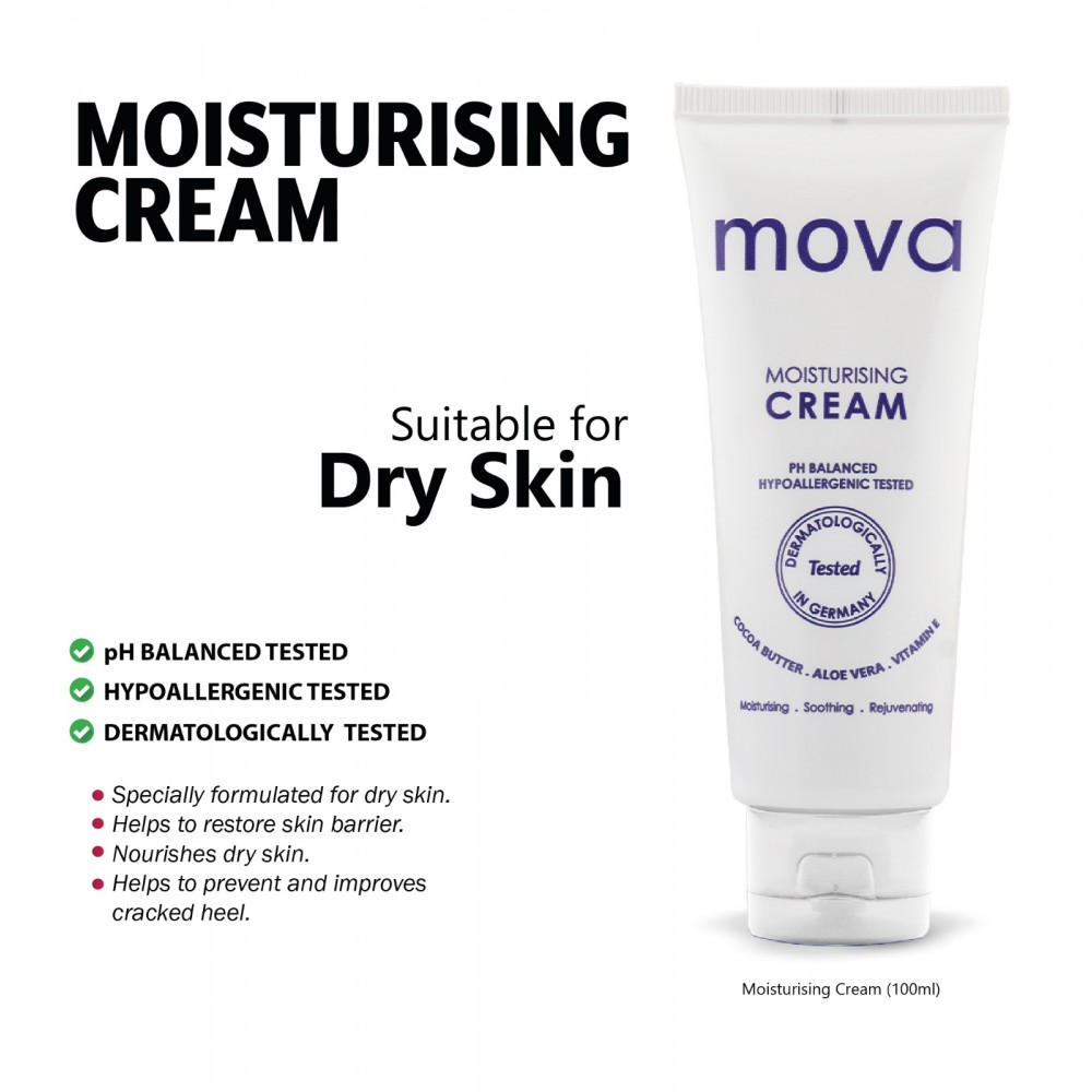 MOVA Moisturiser Cream for Dry & Sensitive Skins (100ml)